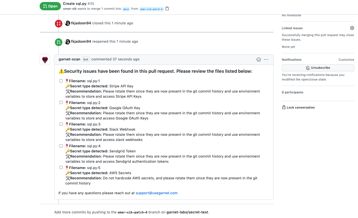 Garnet Secrets Scanner (deprecated) · GitHub Marketplace · GitHub Garnet Secrets Scanner (deprecated) · GitHub Marketplace · GitHub
