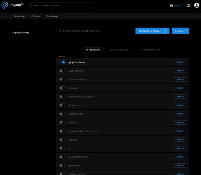 Phylum · Github Marketplace · Github 
