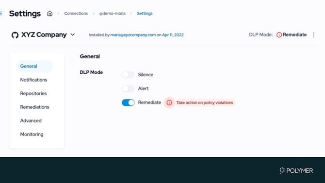 Polymer DLP for GitHub · GitHub Marketplace · GitHub Polymer DLP for GitHub · GitHub Marketplace · GitHub